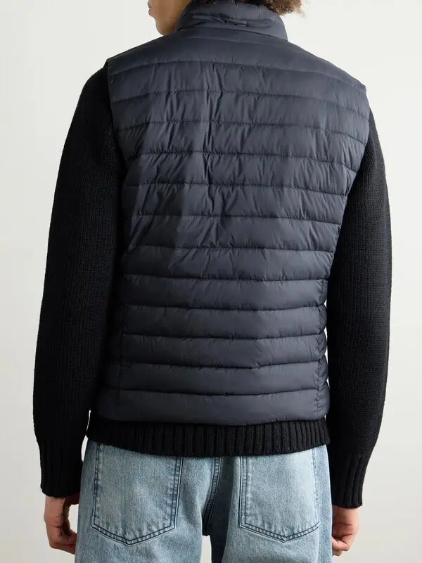 Herno Lo Smanicato Quilted Gilet - Blue