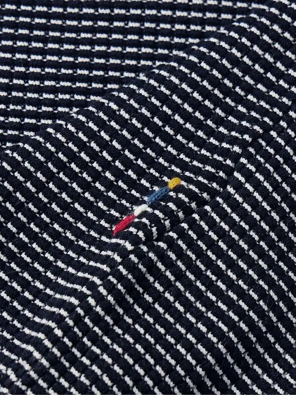 Orlebar Brown Roddy Waffle-knit Polo Shirt - Blue