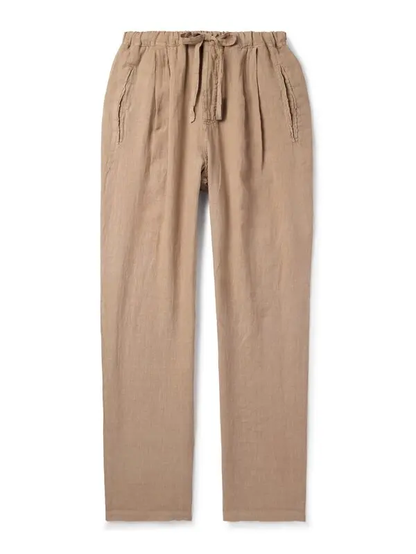 Massimo Alba Straight-leg Pleated Linen Trousers