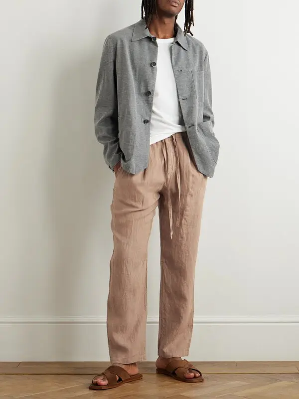 Massimo Alba Straight-leg Pleated Linen Trousers