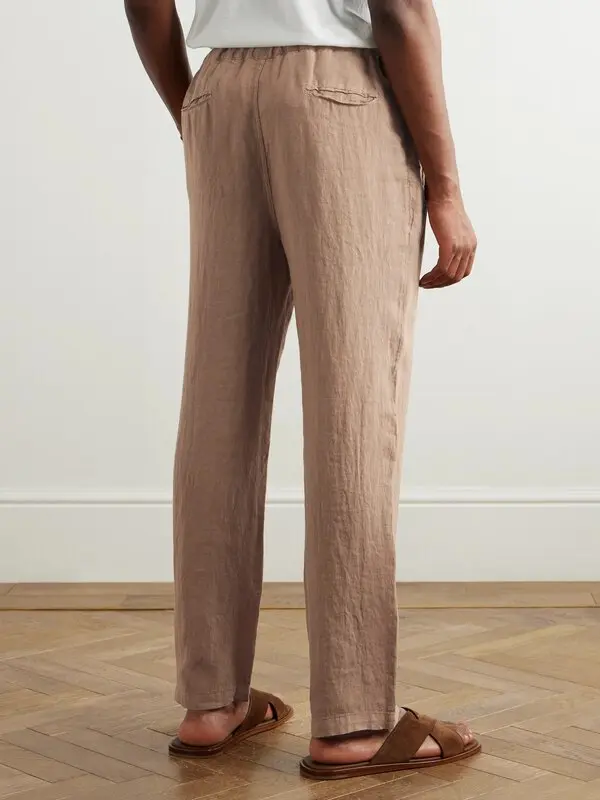 Massimo Alba Straight-leg Pleated Linen Trousers