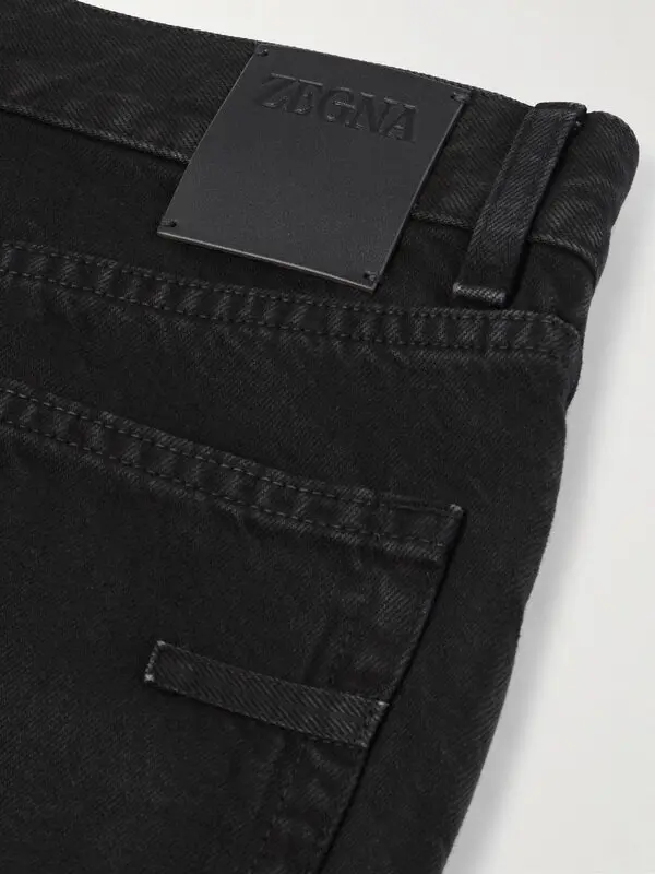 Zegna City Slim-fit Straight-leg Jeans - Black