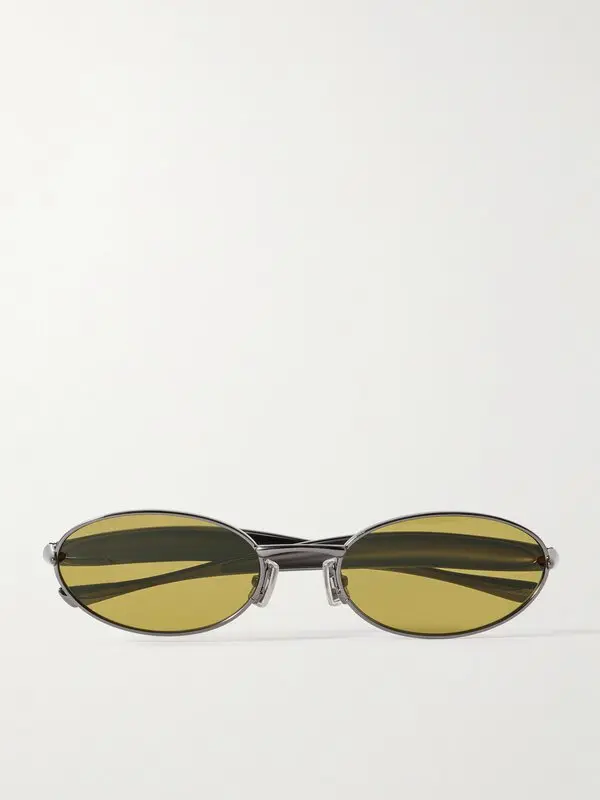 Bottega Veneta Sardine Oval-frame Sunglasses - Gray