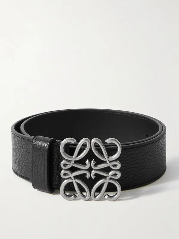 Loewe Anagram 4cm Leather Belt - Black