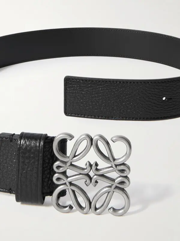 Loewe Anagram 4cm Leather Belt - Black