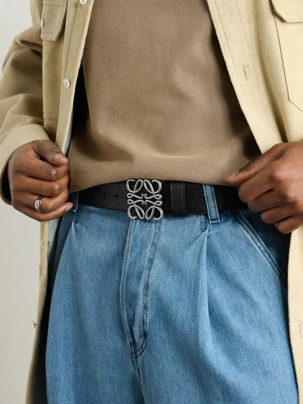Loewe Anagram 4cm Leather Belt - Black