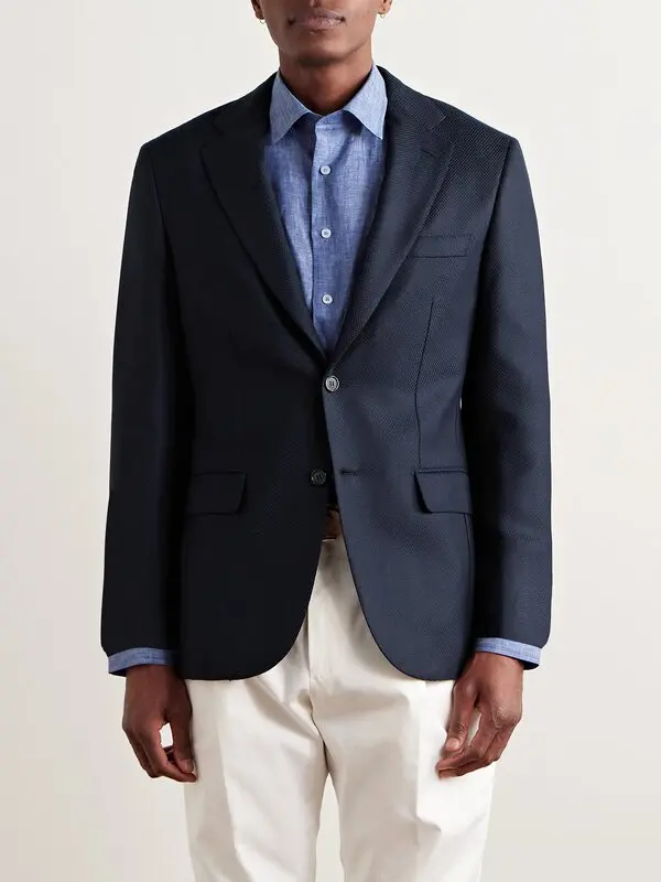 Brioni Textured Wool And Cashmere-blend Blazer