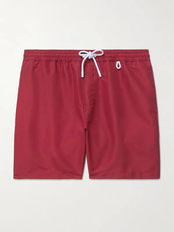 Loro Piana Bay Straight-leg Mid-length Swim Shorts - Red