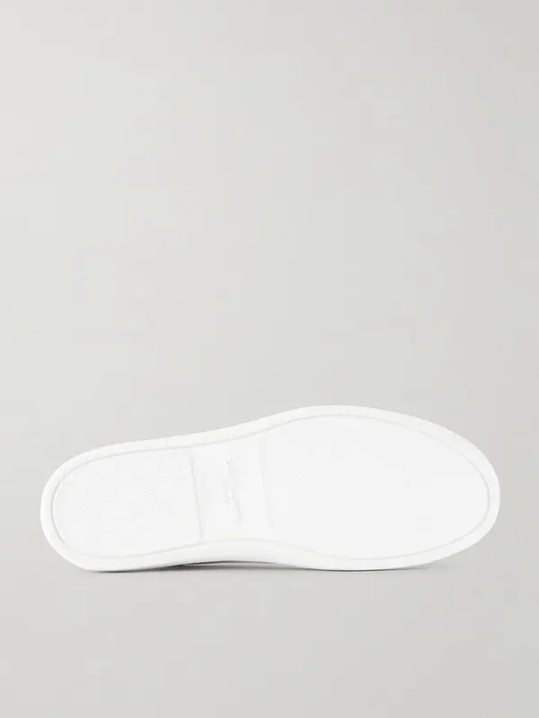 Saint Laurent Gym Low Logo-print Leather Sneakers - White