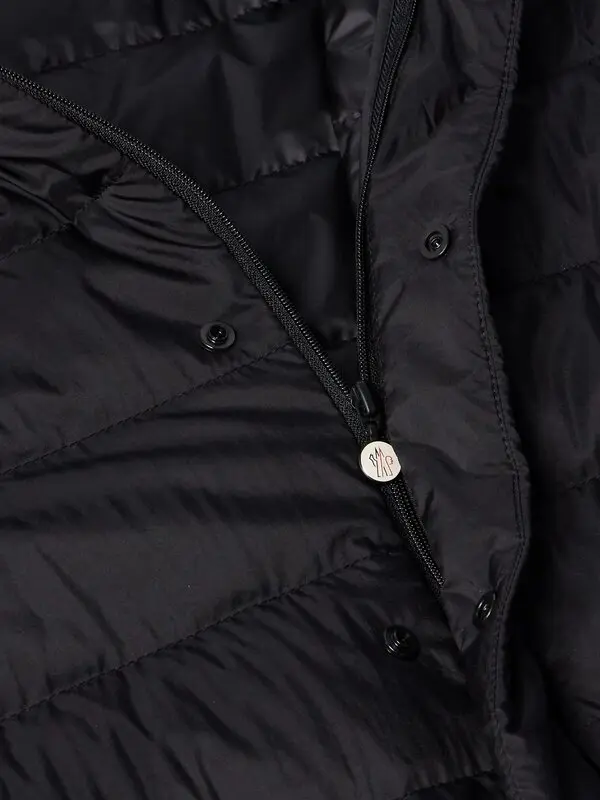Moncler Slim-fit Logo-appliquéd Padded Shell Down Jacket - Black