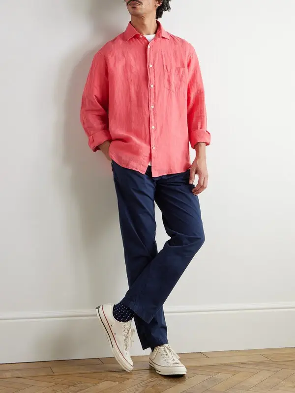 Hartford Tanker Slim-fit Cotton Trousers