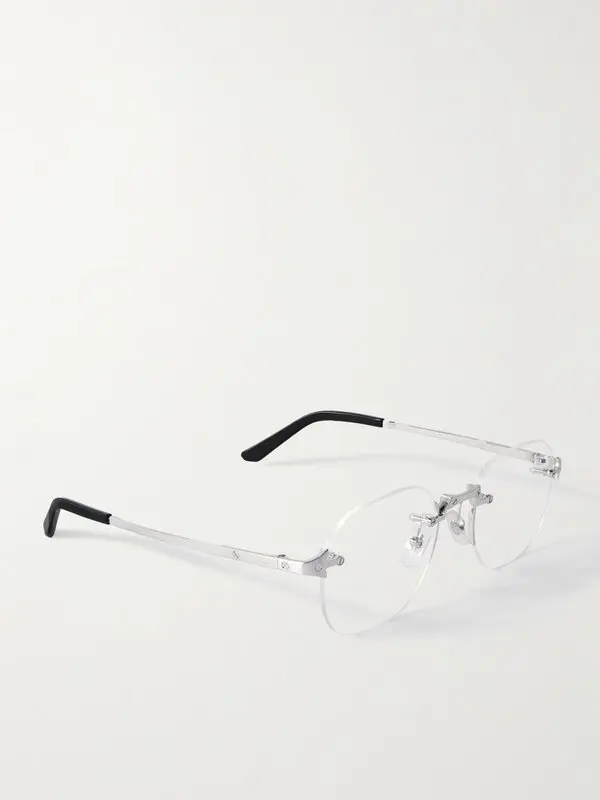 Cartier Santos De Rimless Optical Glasses