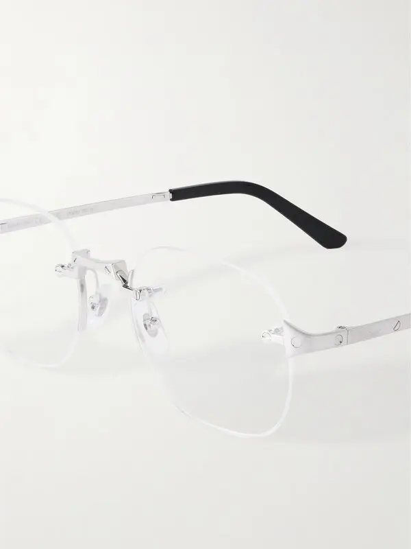 Cartier Santos De Rimless Optical Glasses