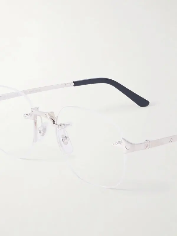 Cartier Santos De Rimless Optical Glasses