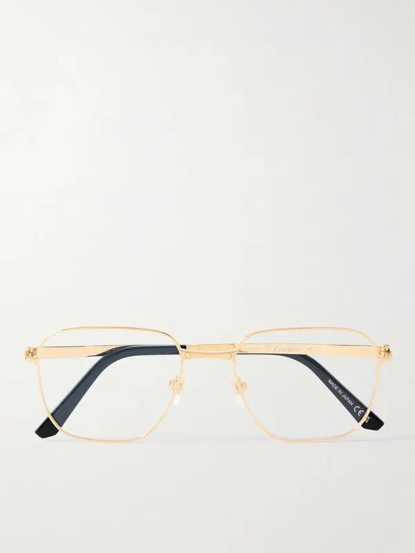 CARTIER Santos De D-frame Optical Glasses - Gold