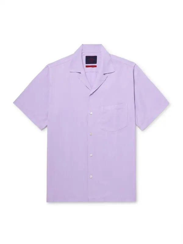 Portuguese Flannel Dogtown Convertible-collar Tencel™ Lyocell Shirt - Purple