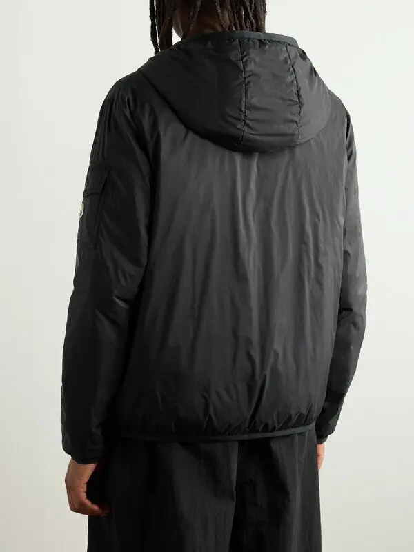 Moncler Monteynard Logo-appliquéd Hooded Down Jacket - Black