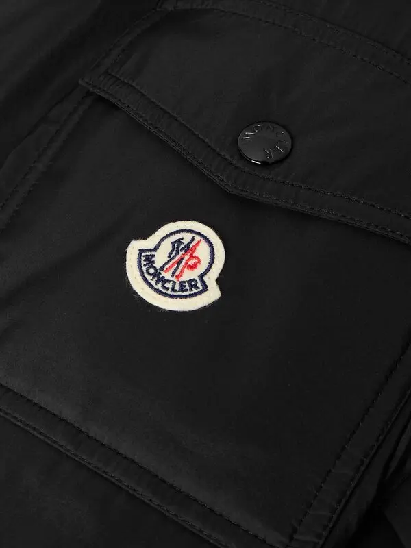 Moncler Monteynard Logo-appliquéd Hooded Down Jacket - Black