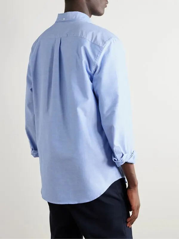 Portuguese Flannel Belavista Button-down Collar Cotton Oxford Shirt - Blue