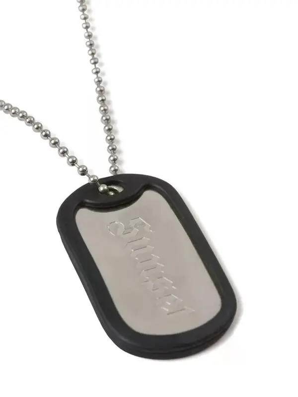 Palm Angels Dog Tag Chain Necklace