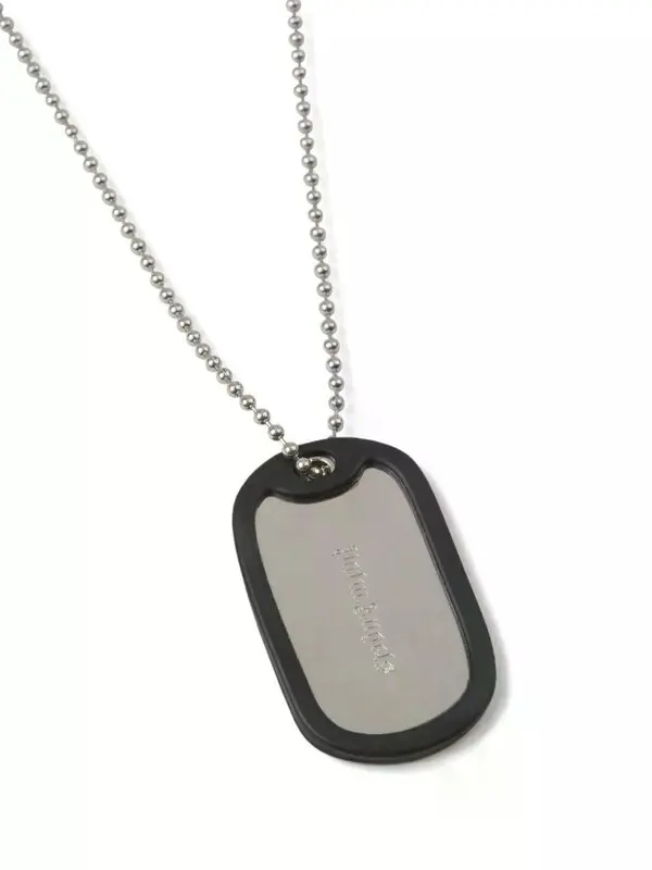 Palm Angels Dog Tag Chain Necklace