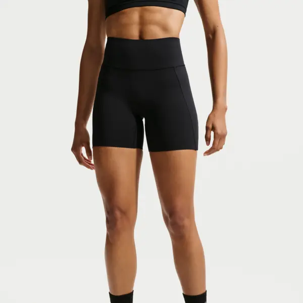 Nike Universa High-waisted 5" Biker Shorts With Seamless Front - Black