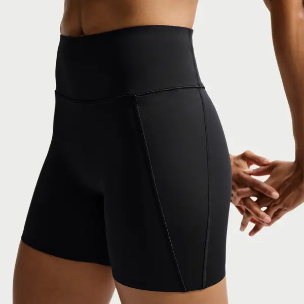 Nike Universa High-waisted 5" Biker Shorts With Seamless Front - Black