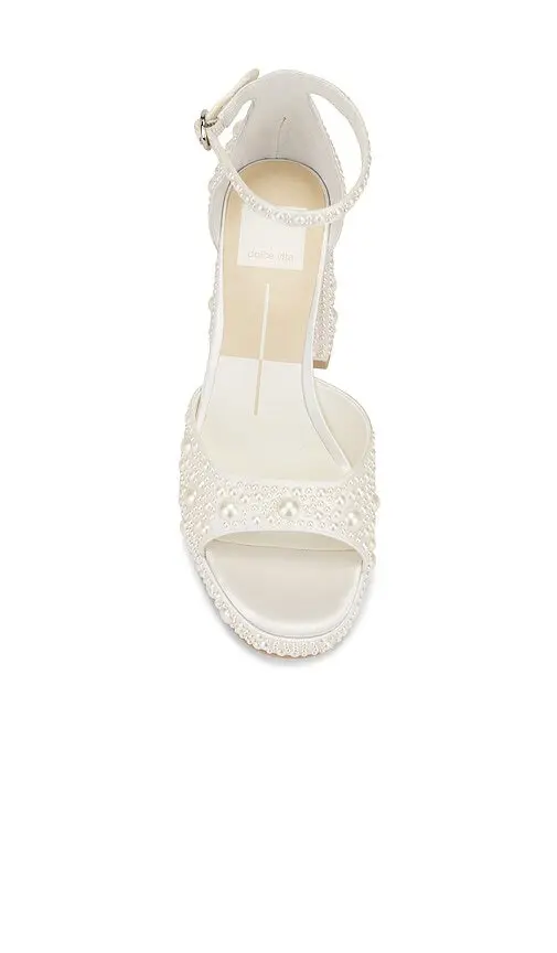 Dolce Vita Pandro Pearl Embellished Block Heel Sandals
