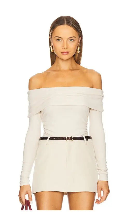 ELODIE THE LABEL Kate Off Shoulder Knit Top