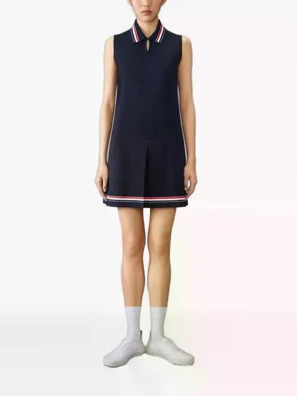 Thom Browne Tennis Polo-collar Dress - Blue