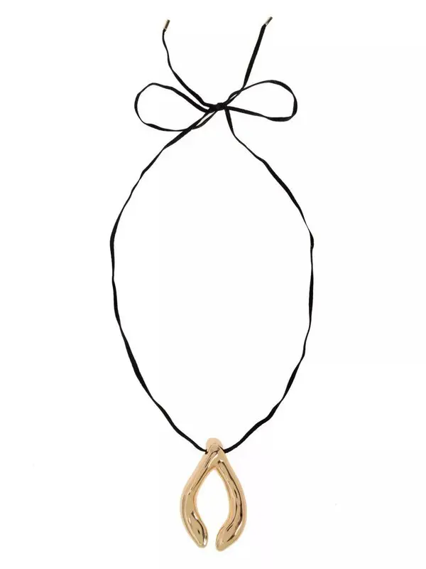 Tory Burch Wishbone Pendant Necklace - Gold