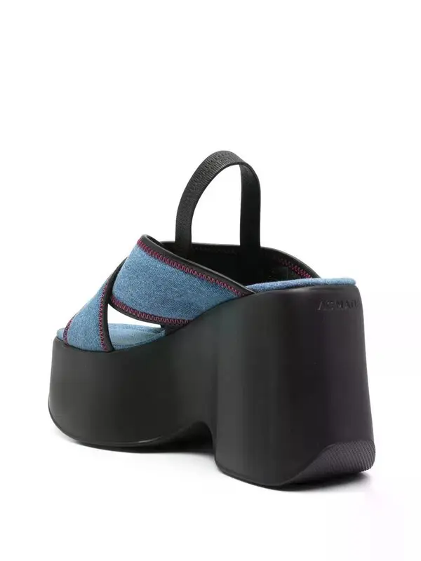 VIC MATIE 100mm Platform Sandals - Blue