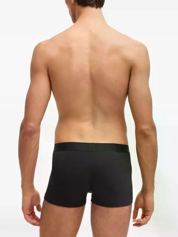 BOSS Three-pack Of Stretch-cotton Trunks - Black