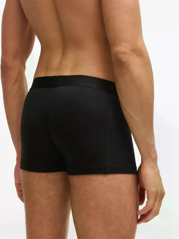 BOSS Three-pack Of Stretch-cotton Trunks - Black