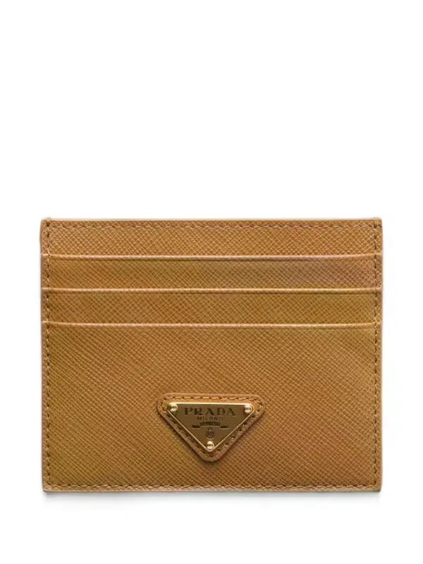 Prada Leather Cardholder - Orange