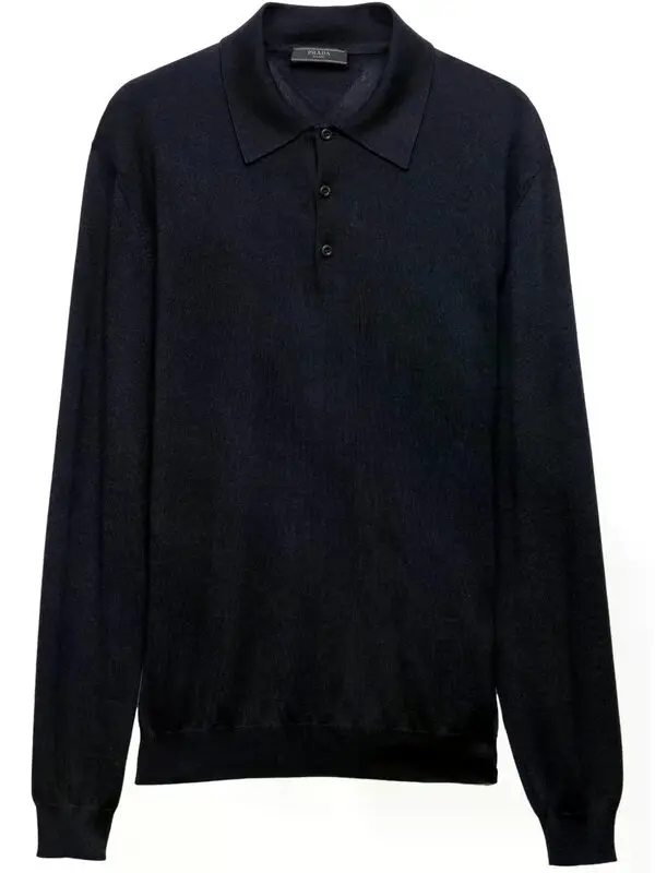 Prada Buttoned Polo Shirt - Blue