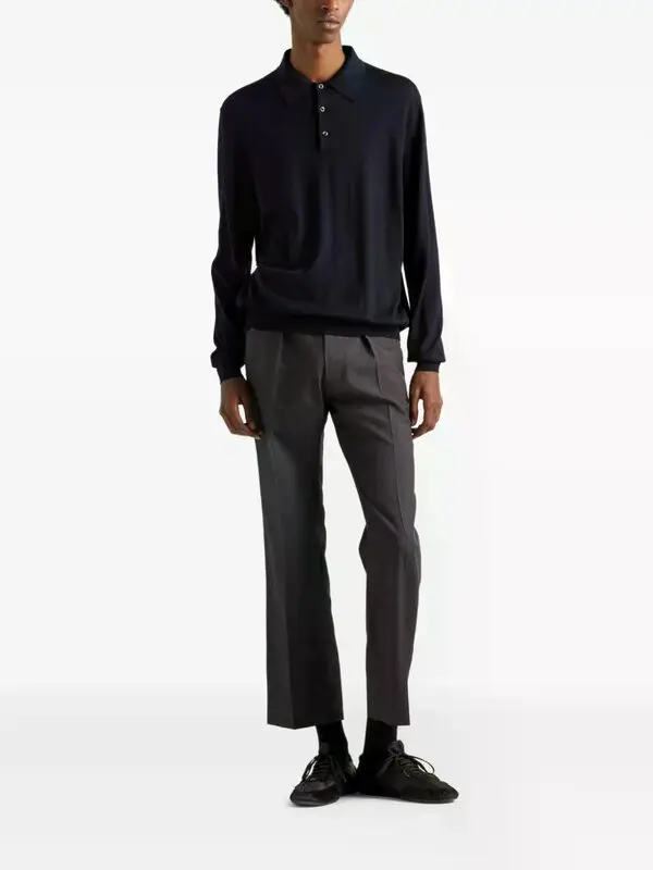 Prada Buttoned Polo Shirt - Blue