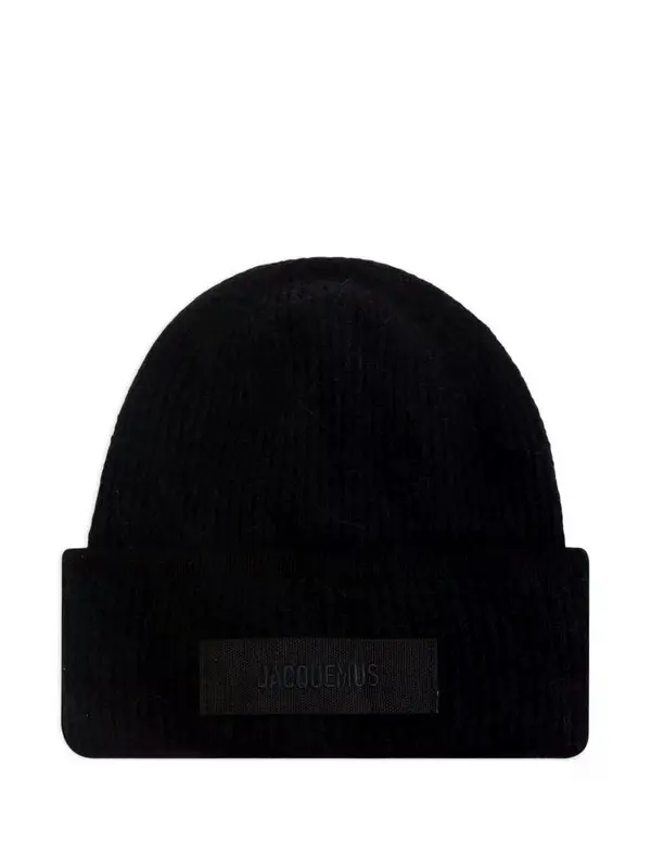 Jacquemus Alpaca Wool Beanie - Black