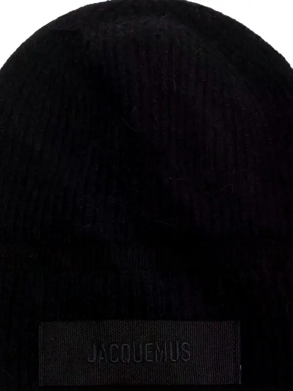 Jacquemus Alpaca Wool Beanie - Black