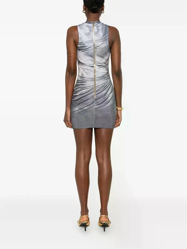Balmain Trompe L'oeil-print Mini Dress
