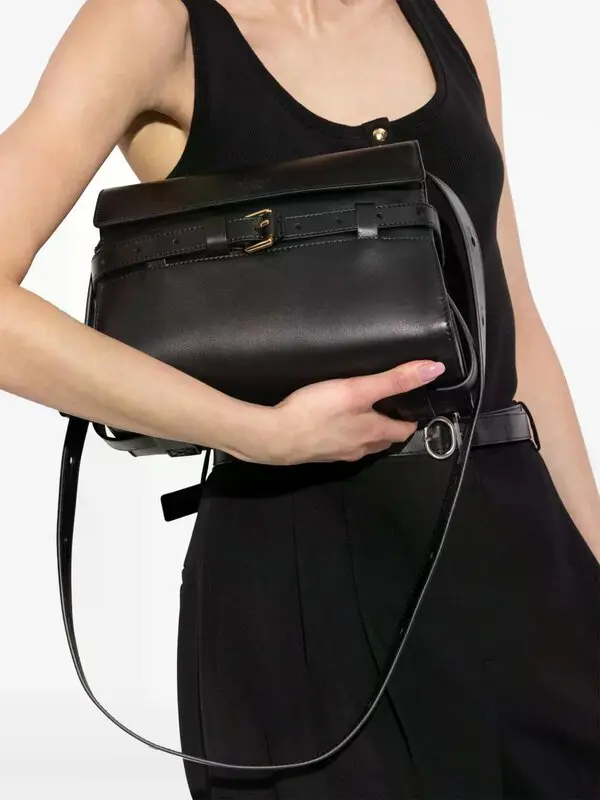 Moschino Tie Detailed Cross Body Bag - Black