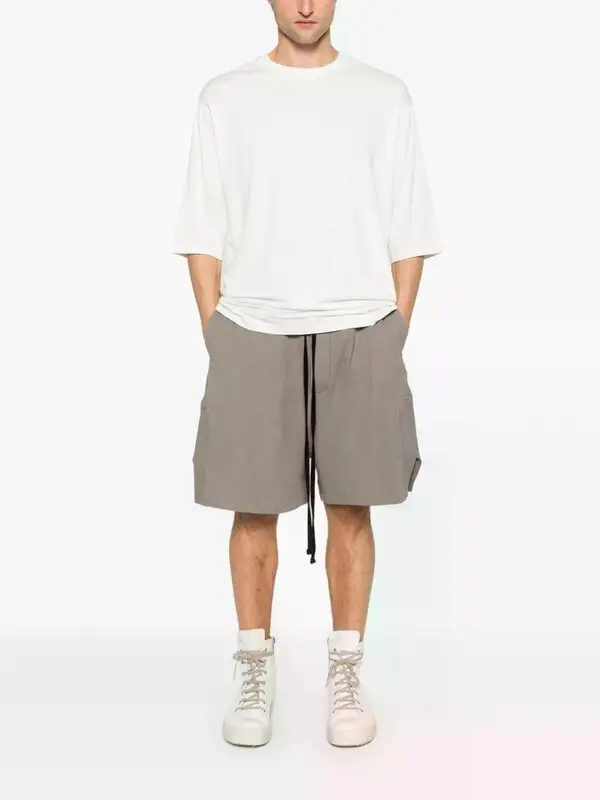 THOM KROM Waffle-effect Track Shorts - Grey