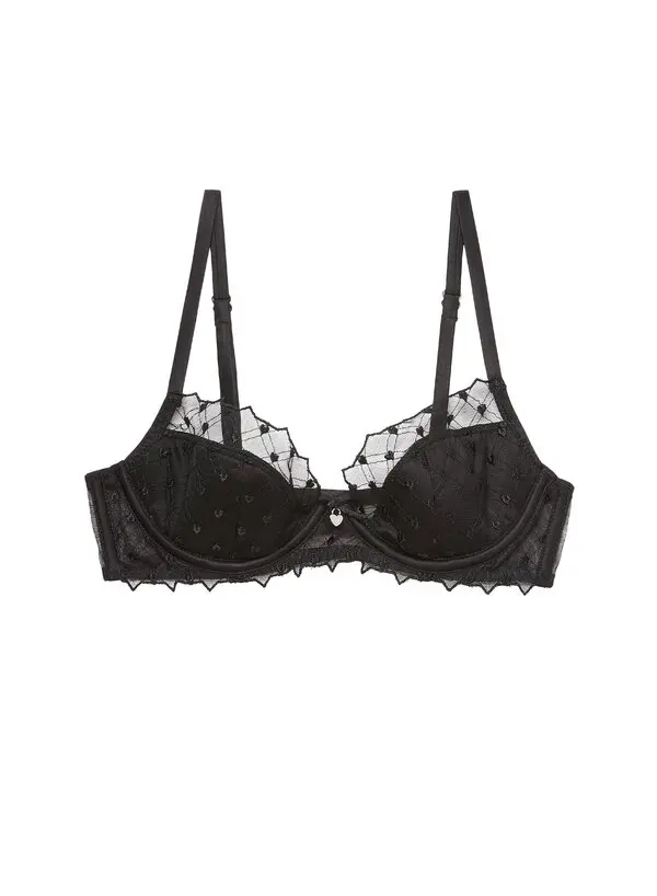 FLEUR DU MAL Love Lock Embroidery Half Lined Bra