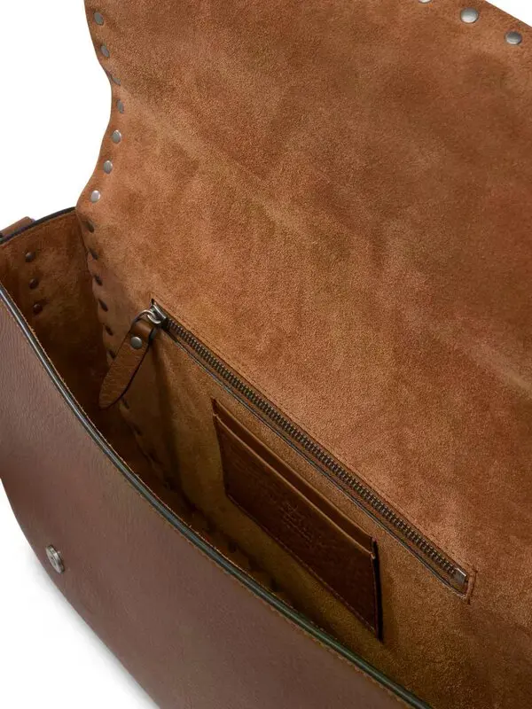 Valentino Garavani Rockstud Messenger Bag - Brown