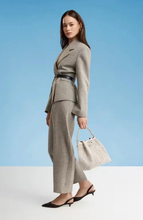 Cole Haan Lidia Perforated Leather Bucket Bag