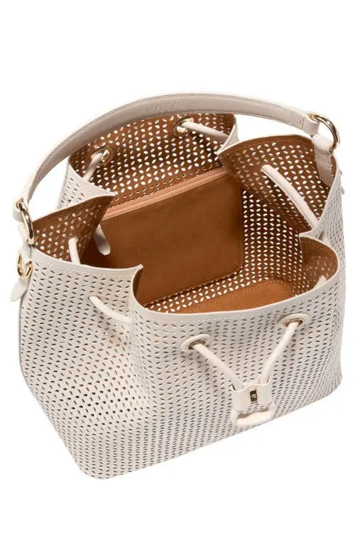 Cole Haan Lidia Perforated Leather Bucket Bag
