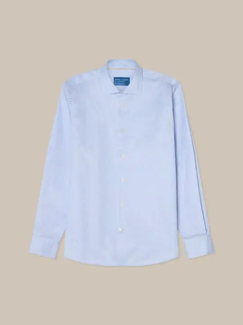 Robert Talbott Reynolds Mini Stripe Twill Classic Fit Shirt - Blue