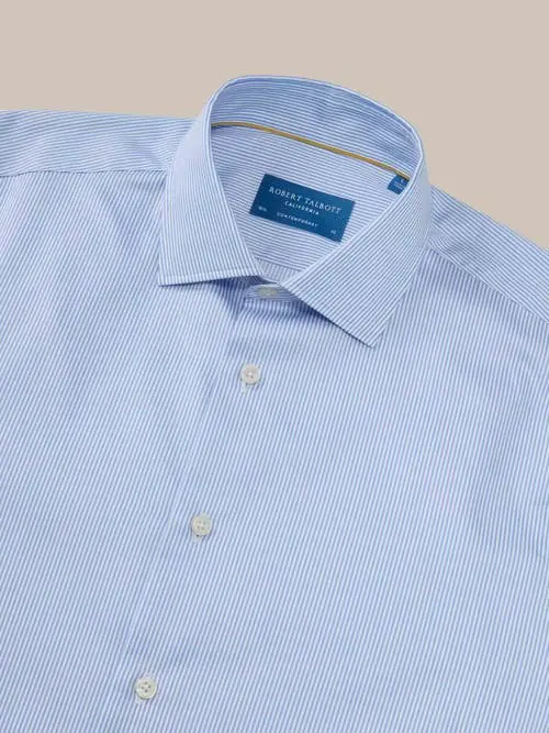 Robert Talbott Reynolds Mini Stripe Twill Classic Fit Shirt - Blue