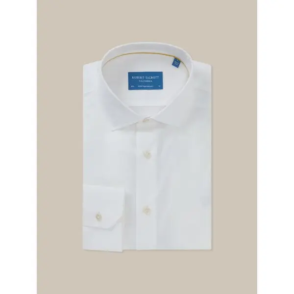 Robert Talbott Reynolds Light Weight Poplin Classic Fit Shirt - White