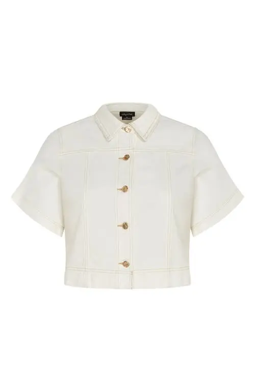 City Chic Millie Short Sleeve Denim Jacket